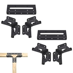 chooglkj 2pack pergola brackets kit outdoor pergola corner brackets 3-way t brackets for 4x4(actual:3.5 inch) wood beams tree houses modular modern pergola hardware