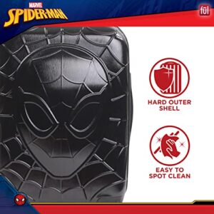 FUL Marvel Spider-Man 25 Inch Rolling Luggage, Molded Hardshell Suitcase with Wheels, Black