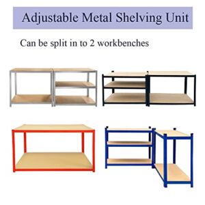 Heavy Duty Shelving Unit, Metal Storage Shelves Pantry Shelves, 5 tier Shelving Unit Adjustable Freestanding Kitchen Wall Shelving Units for Storage Cupboard Under Stairs, Screw Free Installation