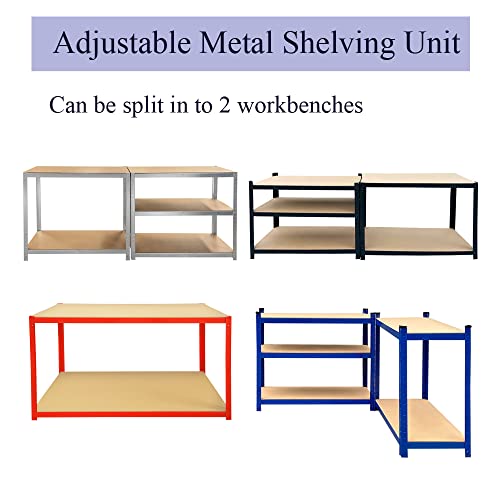 Heavy Duty Shelving Unit, Metal Storage Shelves Pantry Shelves, 5 tier Shelving Unit Adjustable Freestanding Kitchen Wall Shelving Units for Storage Cupboard Under Stairs, Screw Free Installation