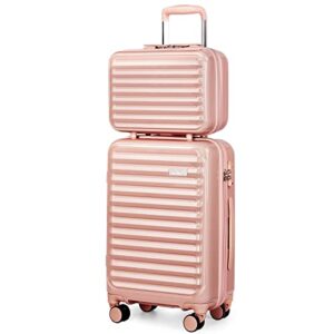 coolife luggage suitcase expandable (only 28”) abs+pc spinner suitcase with tsa lock carry on 20 in 24in 28in