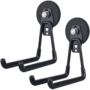 ulibermagnet magnetic hooks, cordless drill hooks heavy duty,power tool organizer,large manget with hooks for workshop organization,2 pack tool hooks for drill,garden tool(black)