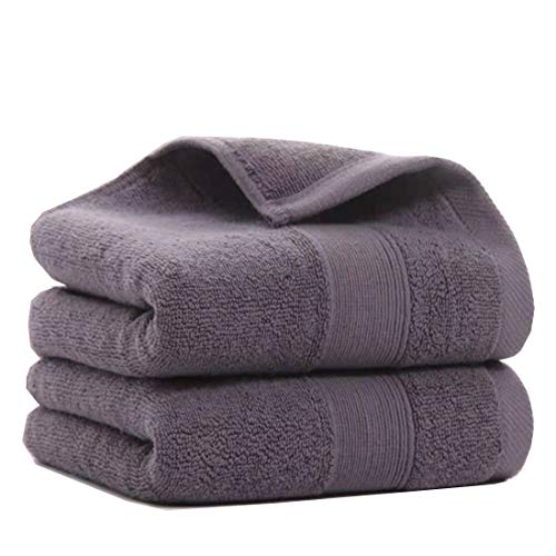 LRUUIDDE Bathroom Hand Towels 2 Set,100% Cotton Hand Towel for Bath, Hand, Face, Kitchen, Super Soft, Highly Absorbent, Machine Washable, Size 14" x 30" (Gray)…