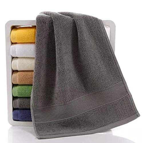 LRUUIDDE Bathroom Hand Towels 2 Set,100% Cotton Hand Towel for Bath, Hand, Face, Kitchen, Super Soft, Highly Absorbent, Machine Washable, Size 14" x 30" (Gray)…