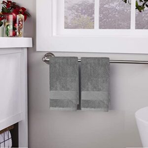 LRUUIDDE Bathroom Hand Towels 2 Set,100% Cotton Hand Towel for Bath, Hand, Face, Kitchen, Super Soft, Highly Absorbent, Machine Washable, Size 14" x 30" (Gray)…