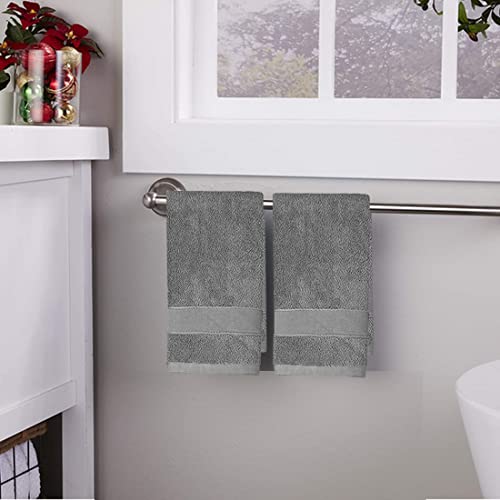 LRUUIDDE Bathroom Hand Towels 2 Set,100% Cotton Hand Towel for Bath, Hand, Face, Kitchen, Super Soft, Highly Absorbent, Machine Washable, Size 14" x 30" (Gray)…