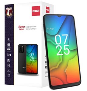 rca reno max | 6.5” hd+ brightness boost display | 64gb + 4gb ram | 4g lte unlocked smartphone | android 12 | octa core processor | 16mp triple camera | 4000 mah battery | black | t-mobile