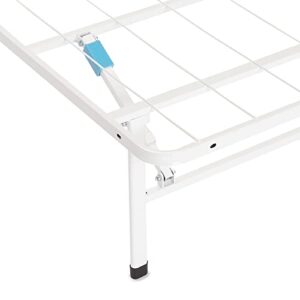 Amazon Basics Foldable Metal Platform Bed Frame with Tool Free Setup, 14 Inches High, Twin, White