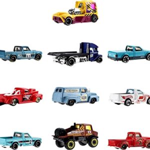 Hot Wheels 10-Pack, Set of 10 Toy Trucks in 1:64 Scale, Mix of Officially Licensed & Unlicensed (Styles May Vary) [Amazon Exclusive]