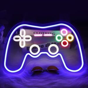 ZWOOS Neon Sign for Wall Decor, Gamepad Neon Light for Gamer Room Decor, LED Gaming Neon Light, USB Powered (A)