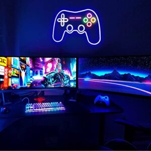 ZWOOS Neon Sign for Wall Decor, Gamepad Neon Light for Gamer Room Decor, LED Gaming Neon Light, USB Powered (A)