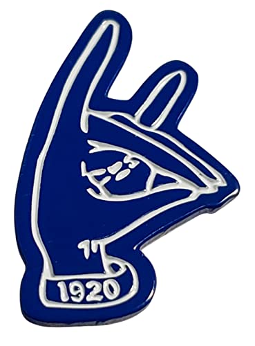 Divine Nine Depot Zeta Phi Beta Hand Sign 1920 Lapel Pin, Blue, 1.25x.75 inches (D9D028)