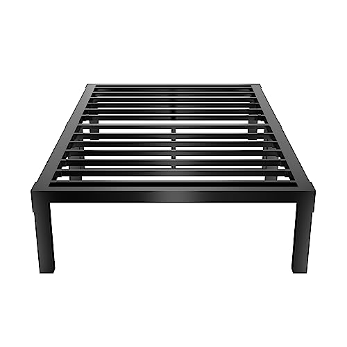 FUIOBYVV Twin Bed Frames, 14 Inch Heavy Duty Metal Platform Bed Frame Twin Size Support Up to 3500 lbs, No Box Spring Needed/No Shaking/Steel Slat Support/Noise Free/Easy Assembly