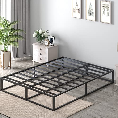 Bilily 10 Inch King Bed Frame with Steel Slat Support, Low Profile King Metal Platform Bed Frame Support Mattress Foundation, No Box Spring Needed/Easy Assembly/Noise Free