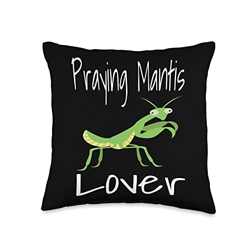 Funny Praying Mantis Gifts Funny Praying Mantis Lover Humor Entomology Entomologist Bug Throw Pillow, 16x16, Multicolor