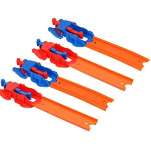 Hot Wheels Tracks Expansion Packs Track Pieces & Connectors 2 Blue 2 Red (Launcher), One Size