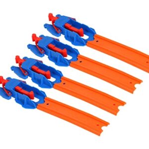 Hot Wheels Tracks Expansion Packs Track Pieces & Connectors 2 Blue 2 Red (Launcher), One Size