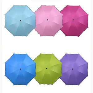 Water blooming umbrella windproof travel umbrella light and strong steel shaft men's and women's umbrellas mini folding and portable umbrellas thickened black glue sunshade sunscreen, sunny and rainy three-fold sun umbrella (Purple)