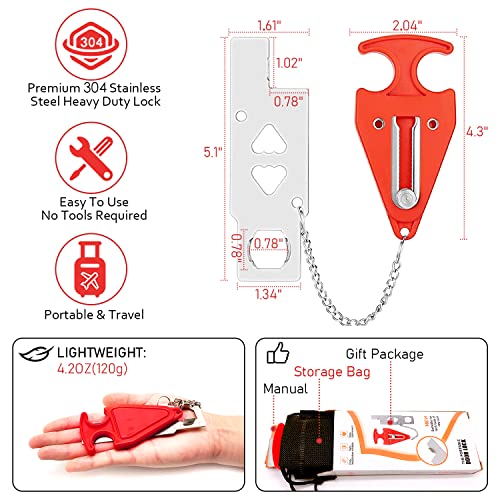 Hotel Door Locks for Travelers,Portable Door Lock for Travel Universal L-Shaped, Door Lock Latch Additional Privacy and Safety in Home Hotel and Apartment, Door Lock Security for Hotel Rooms