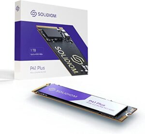 solidigm™ p41 plus series 1tb pcie gen 4 nvme 4.0 x4 m.2 2280 3d nand internal solid state drive (1tb, m.2 80mm, pcie 4.0 x4) ssdpfknu010tzx1