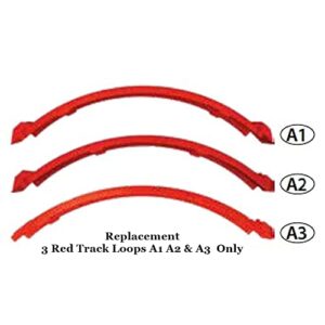 Replacement Parts for Hot Wheels Playset GLC96 - Track Builder Unlimited Triple Loop Kit ~ Replacement 3 Red Track Loops ~ A1 A2 & A3