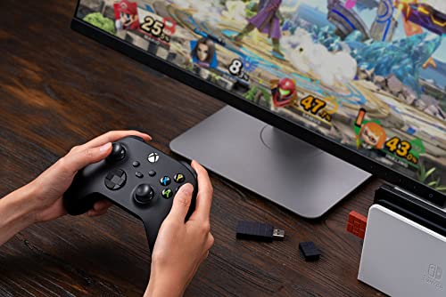 8Bitdo Wireless USB Adapter 2 for Switch, Windows, Mac & Raspberry Pi Compatible with Xbox Series X & S Controller, Xbox One Bluetooth, Switch Pro and PS5 Controller (Brown)