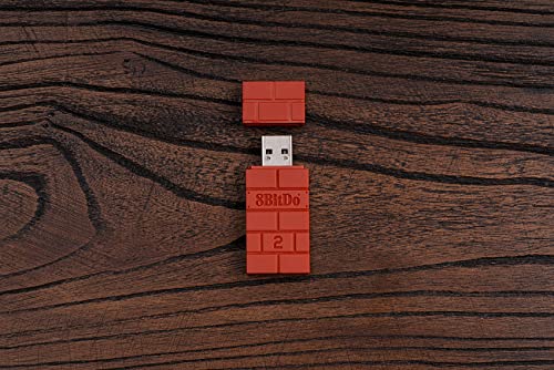 8Bitdo Wireless USB Adapter 2 for Switch, Windows, Mac & Raspberry Pi Compatible with Xbox Series X & S Controller, Xbox One Bluetooth, Switch Pro and PS5 Controller (Brown)