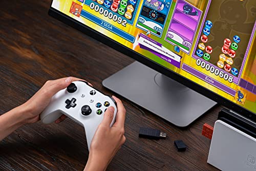 8Bitdo Wireless USB Adapter 2 for Switch, Windows, Mac & Raspberry Pi Compatible with Xbox Series X & S Controller, Xbox One Bluetooth, Switch Pro and PS5 Controller (Brown)