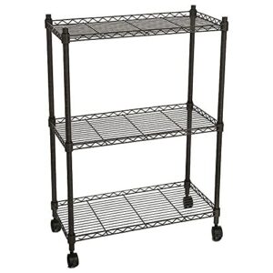 pshinig 3 tier shelf organizer wire shelving black bedroom decor organization and storage book shelves office decor wall shelf storage shelves wall shelves bedroom wall decor bathroom wall decor