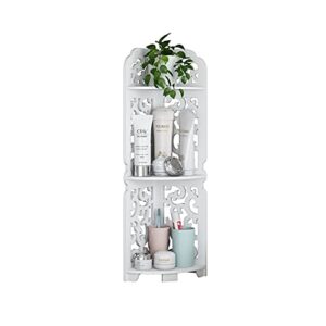 mengk 3 tier white wooden corner shelf unit home decor bathroom storage unit furniture