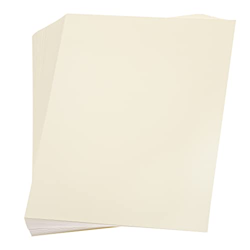 Cardstock 8.5 x 11 Paper Pack - 110 lb Yellow Ivory Cardstock Scrapbook Paper - Double Sided Card Stock for Crafts, Embossing, Cardmaking - 100 Sheets