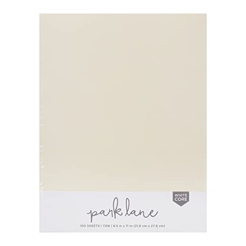 Cardstock 8.5 x 11 Paper Pack - 110 lb Yellow Ivory Cardstock Scrapbook Paper - Double Sided Card Stock for Crafts, Embossing, Cardmaking - 100 Sheets