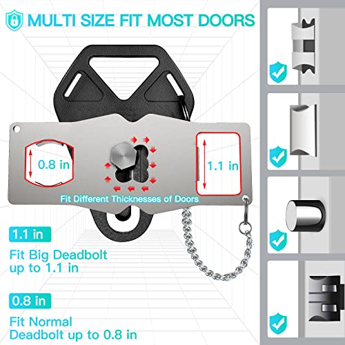 Portable Door Lock for Travel Essential: 4Pack Upgraded Hotel Home Security Safety Locks from Inside Apartment Traveling Front Door Room Security Devices Travel Gifts for Travelers Women