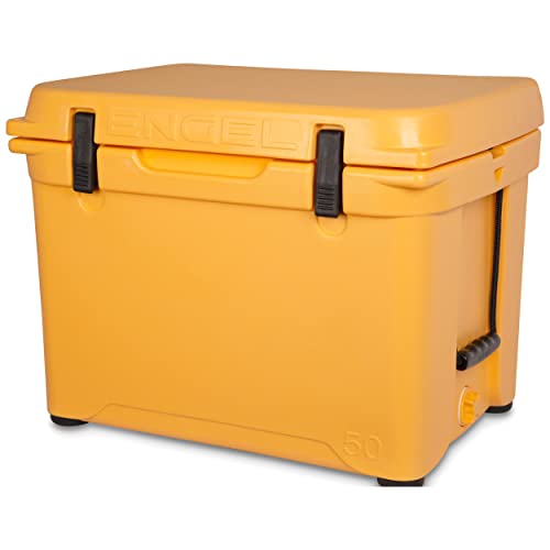 Engel Coolers ENG50 Cooler | 60 Can High Performance Durable Seamless Rotationally Molded Ice Box for Camping, Hunting, and Fishing - Iced Mango