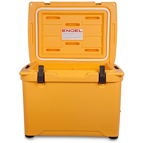 Engel Coolers ENG50 Cooler | 60 Can High Performance Durable Seamless Rotationally Molded Ice Box for Camping, Hunting, and Fishing - Iced Mango