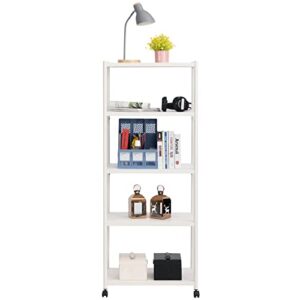 matico 5 tier 27 inch metal storage shelf unit, heavy duty standing storage shelving rack, large capacity utility garage storage organizer, white