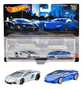 hot wheels premium car culture 2-pack lamborghini aventador coupe and lamborghini huracán lp 610-4