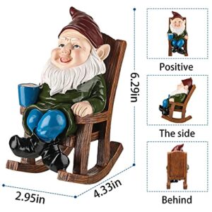 ZJ Whoest Garden Gnomes Statue Funny Gnome Garden Statue Garden Art Outdoor for Garden Decor, Outdoor Statue for Patio, Lawn, Yard Decoration, Housewarming Garden Gift- Gnome Coffee