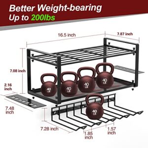 YS YARSHUNG Power Tool Organizer, Upgrade Garage Tool Organizers and Storage with Stainless Steel Plate, Drill Holder Wall Mount, Heavy Duty Metal Tool Shelf for Cordless Drill with Removable Design