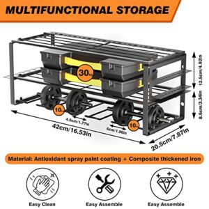 Power Tool Organizer Wall Mount, 5 Slot Cordless Drill Holder Battery Charging Station Storage Rack, Multi-function Garage Pegboard Tool Organizer for Tidying Up Parts Bin, Wrench, Pliers, Screwdrivers, Bit