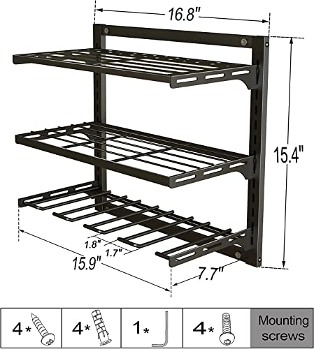 junyuan Power Tool Organizer Wall Mount, Garage Tool Organizers and Storage,Tool box storage rack for screwdriver And Drill Organize