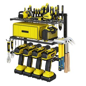 junyuan power tool organizer wall mount, garage tool organizers and storage,tool box storage rack for screwdriver and drill organize