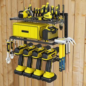 junyuan Power Tool Organizer Wall Mount, Garage Tool Organizers and Storage,Tool box storage rack for screwdriver And Drill Organize