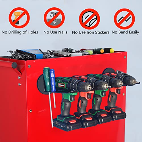 MUTUACTOR Power Tool Organizers and Storage Drill Tools Holder Magnetic Mount,Heavy Duty Magnetic Tool Holder,Utility Storage Rack for Garage,Warehouse,Clearance,Hand Tools,Workshop,Shed