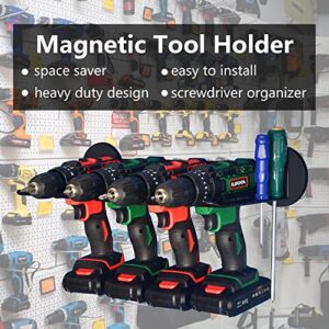 MUTUACTOR Power Tool Organizers and Storage Drill Tools Holder Magnetic Mount,Heavy Duty Magnetic Tool Holder,Utility Storage Rack for Garage,Warehouse,Clearance,Hand Tools,Workshop,Shed