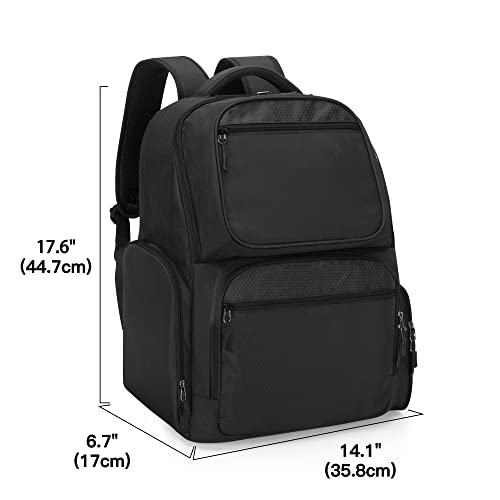 Trunab Travel Backpack Compatible with Xbox Series X Carrying Case Game Storage Bag with 2 Inner Spaces for Xbox X/S Console, Multiple Pockets for 15.6” Laptop and Other Gaming Accessories, Black(Patent Design)