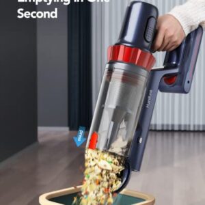 HONITURE Cordless Vacuum Cleaner, 400W 33Kpa Stick Vacuum Cordless with LCD Smart Touchscreen, Max 50mins, 7-Layer Hepa, 6 in 1 Lightweight Handheld Vacuum for Hardwood Floors,Carpets,Stairs,Pet Hair