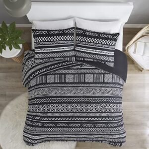 Codi Soleil Aztec Comforter Set Twin Size, Black Boho Folkloric Art Pattern Bedding, Soft Microfiber Fill Bed Sets, 1 Comforter & 1 Pillowcase(68x90 Inches)