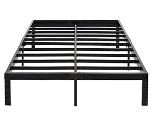 eavesince king bed frame 14 inch high max 1000 pound steel slat support heavy duty sturdy metal king size platform no box spring needed easy assembly noise free black