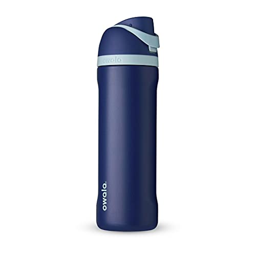 Owala FreeSip Insulated Stainless Steel Water Bottle, 24-Ounce, Shy Marshmallow & Harry Potter FreeSip Insulated Stainless Steel Water Bottle, 24-Ounce, Ravenclaw